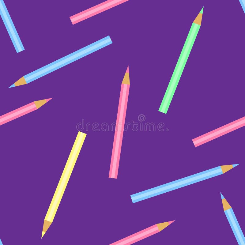 Pencil seamless pattern stock vector. Illustration of office - 139901783