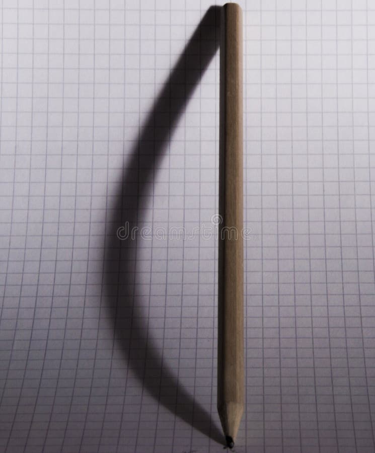 Pencil with shadow stock image. Image of paint, school - 103240651