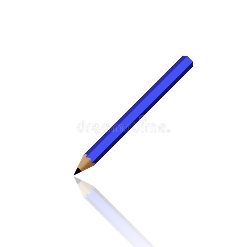 Pencil and Shadow,vector Illustrations,isolated on White Stock Vector ...