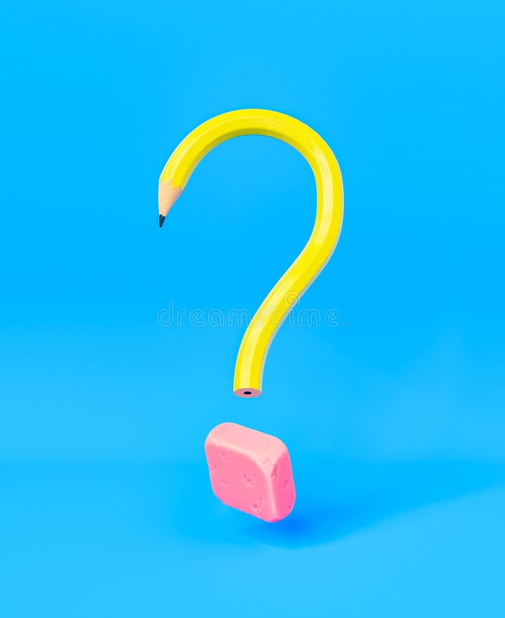 Pencil in the Shape of a Question Mark Stock Illustration ...
