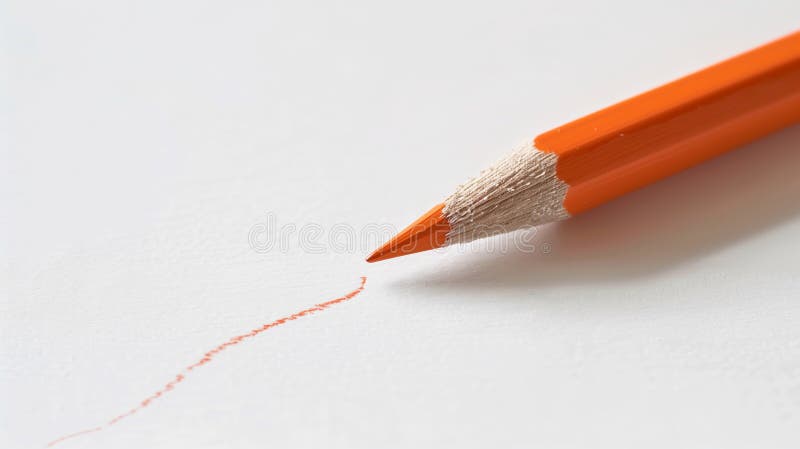 A Pencil with a Sharp Point is on a White Background. Generative AI ...