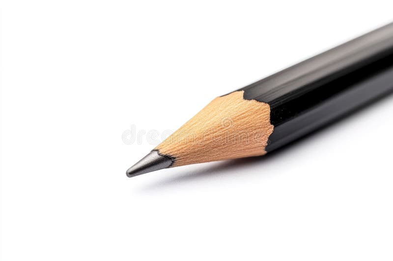 Pencil Sharp Tip Close-up on White Background for Creative Projects ...
