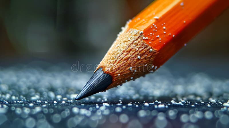 A Pencil with a Sharpened Point is on a Piece of Paper. Stock Photo ...