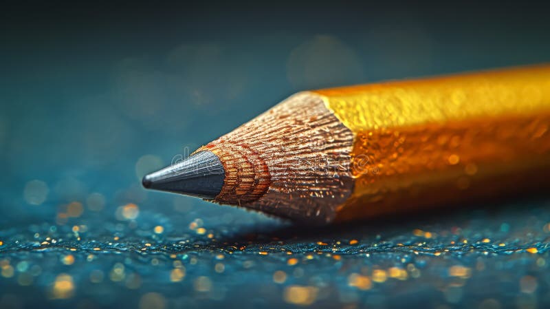 A Pencil with a Sharpened Point is on a Piece of Paper. Stock Photo ...