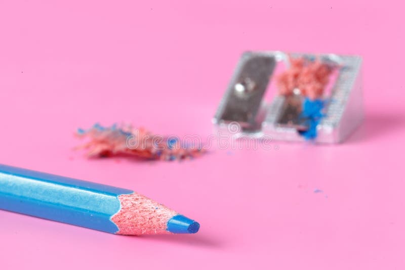 Pencil Sharpener with Color Pencils Stock Photo - Image of assortment ...