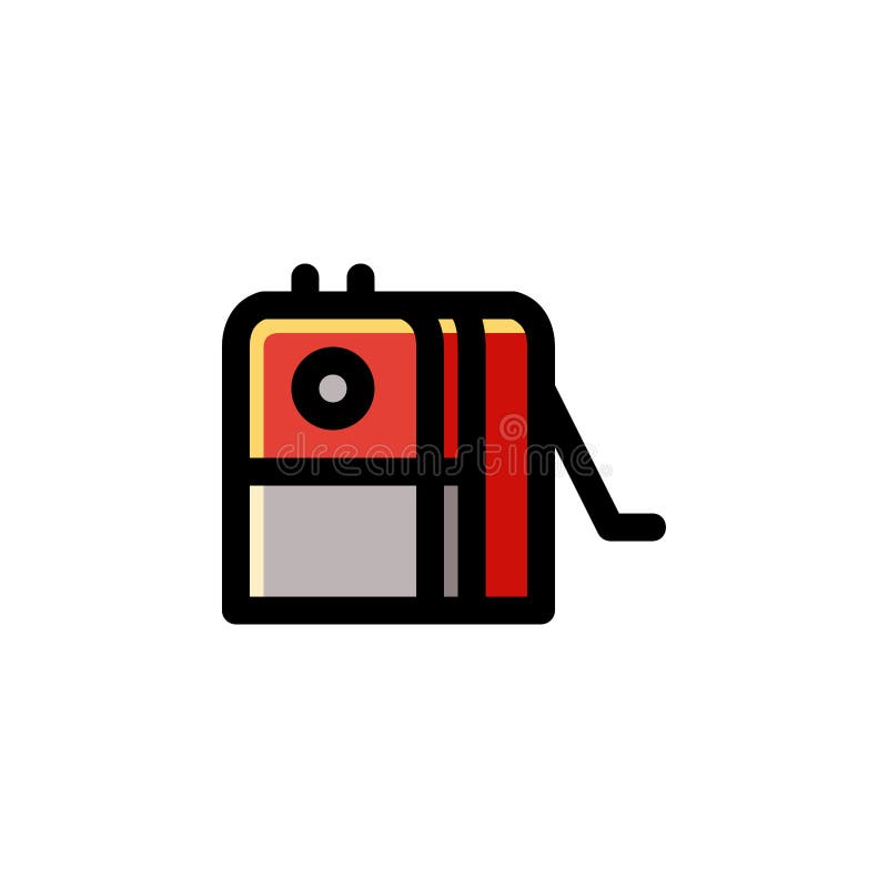 Pencil Sharpener Icon stock vector. Illustration of pencil - 266539406