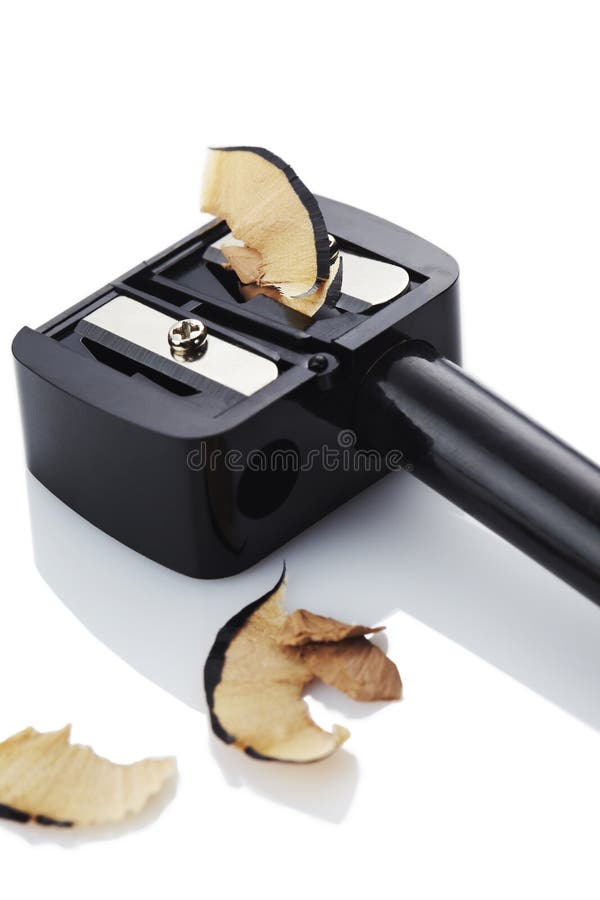 Pencil Sharpener with Eyeliner Stock Photo - Image of reflection ...