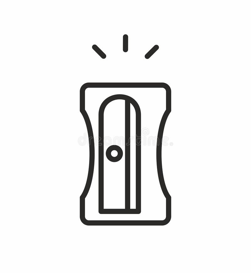 Pencil sharpener icon stock vector. Illustration of mechanical - 98189886