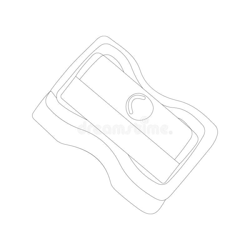 Sharpener Pencil School Tool Outline Stock Illustration - Illustration ...