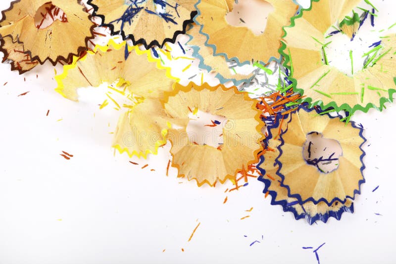 Pencil shavings stock image. Image of color, closeup - 18156985