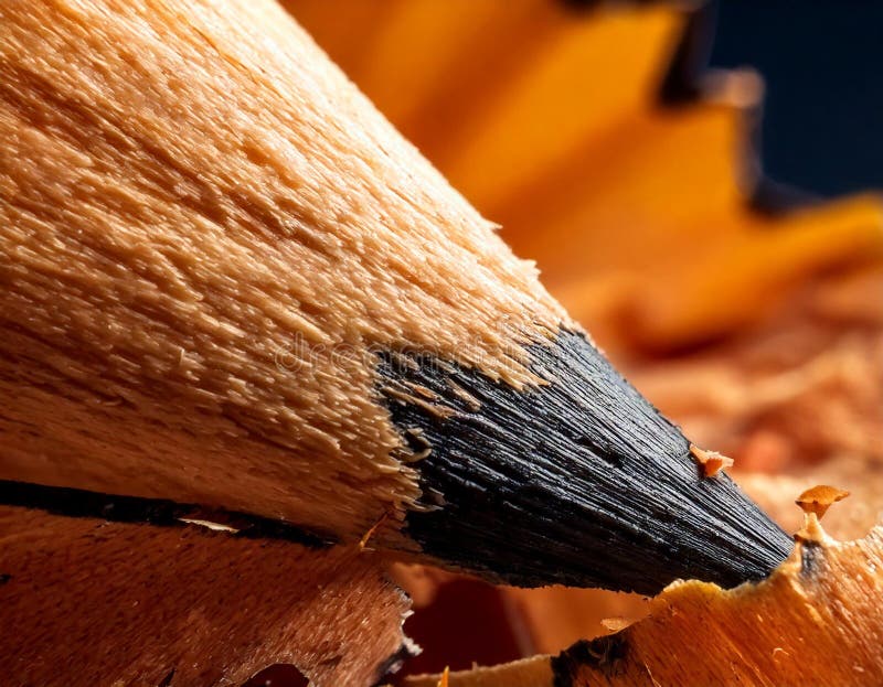 A Pencil is Shown with Its Tip Cut Off Stock Image - Image of macro ...