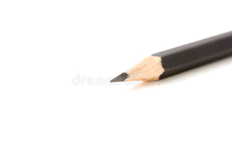Close Up Pencil on Side White Background. Stock Photo - Image of eraser ...