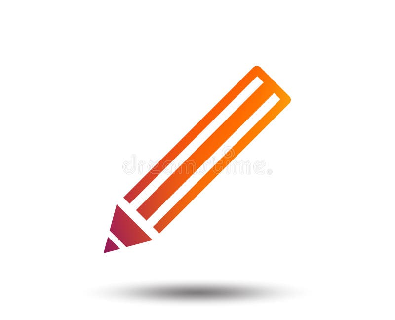 Pencil Sign Icon. Edit Content Button Stock Vector - Illustration of ...