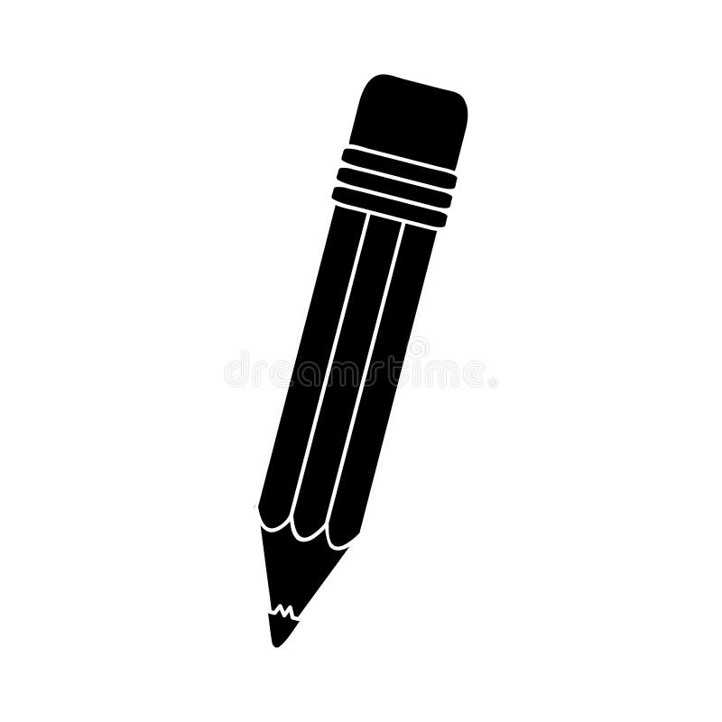 Pencil simple icon image stock vector. Illustration of file - 80354562