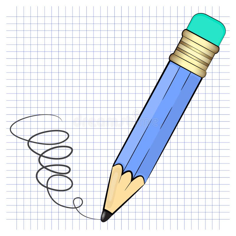 Pencil Simple Vector Illustration. Stock Vector - Illustration of ...