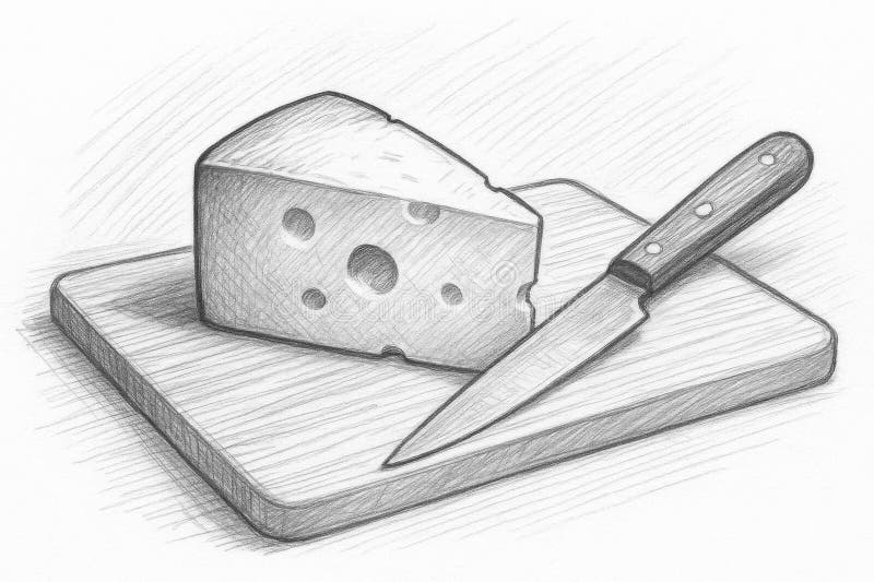 Cheese Cutting Sketch Stock Illustrations – 412 Cheese Cutting Sketch ...