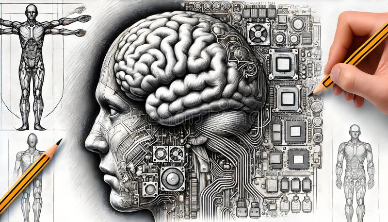 Pencil Sketch Fusion of Brain and Computer - Biological Computing ...