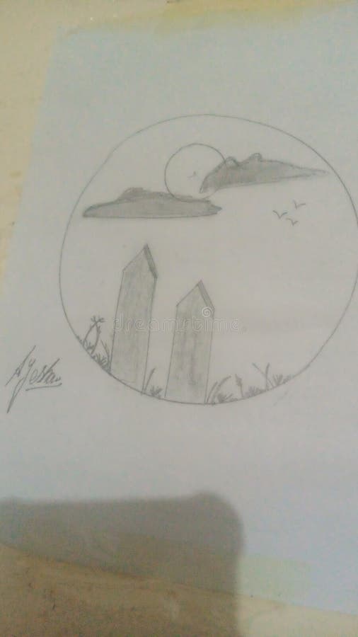 Pencil sketch kids work stock image. Image of pencil - 238608273