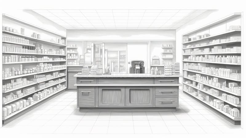 Pharmacy Interiors Stock Illustrations – 19 Pharmacy Interiors Stock ...