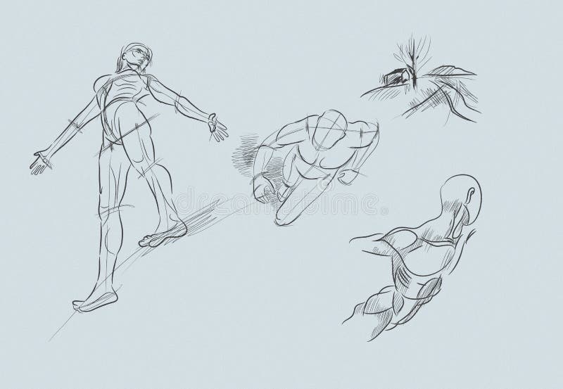 Pencil sketches stock photo. Image of graphic, dummy - 43323766