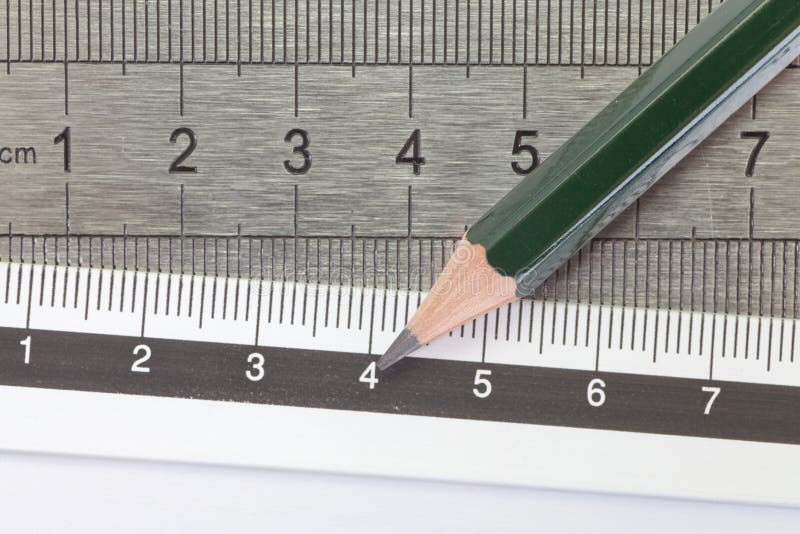 Knife Cutter and Stainless Steel Ruler Stock Image - Image of equipment ...