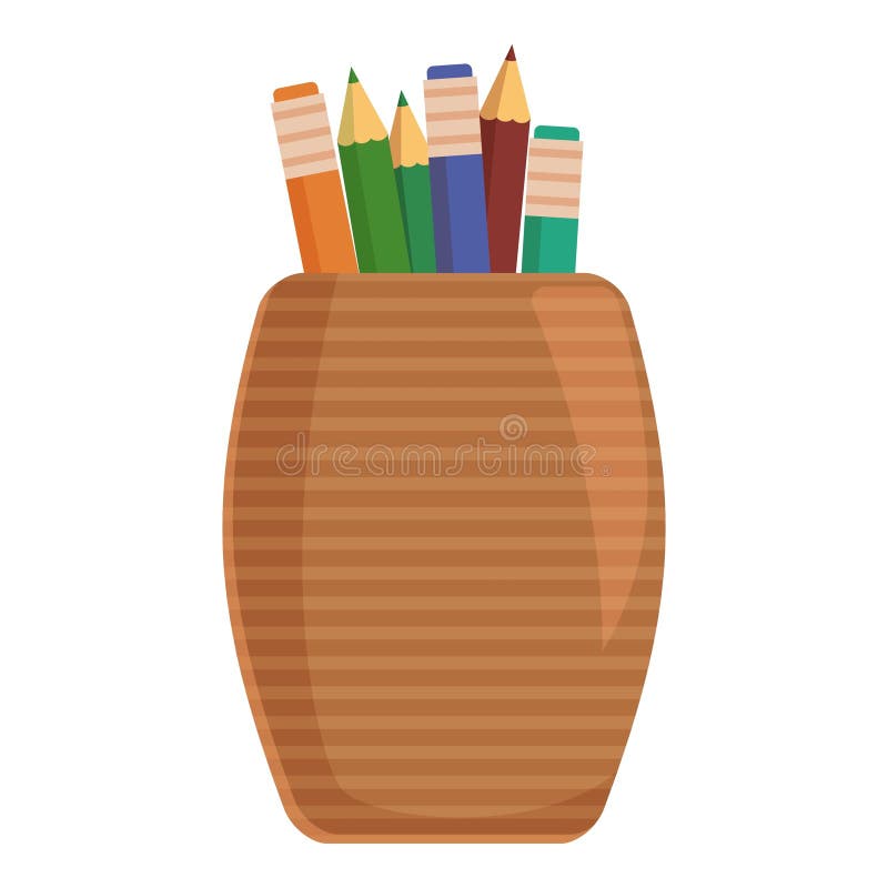 Pencil Stand Icon Cartoon Vector. Art Creative Design Stock Vector ...