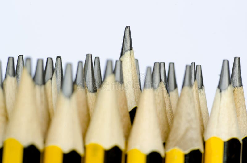 Pencil Standing Out Representing Courage or Leadership with ...