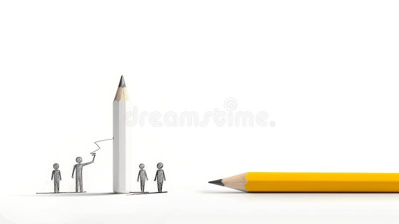 A Pencil Standing Tall Symbolizes the Power of Ideas and the Potential ...