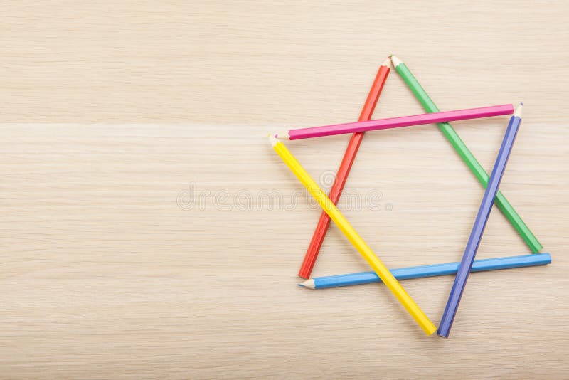 Pencil Star Figure Table Studio Stock Photo - Image of clip, copyspace ...