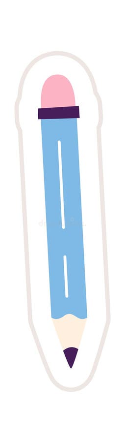 Pencil Stationery Sticker stock vector. Illustration of education ...