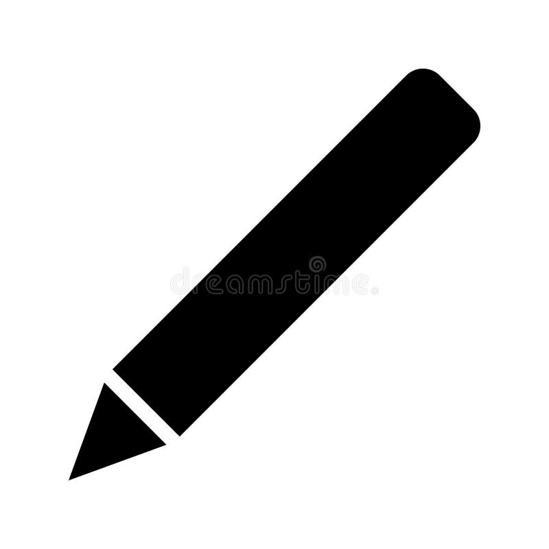 Pencil Symbol Icon - Black Simple, Isolated - Vector Stock Vector ...