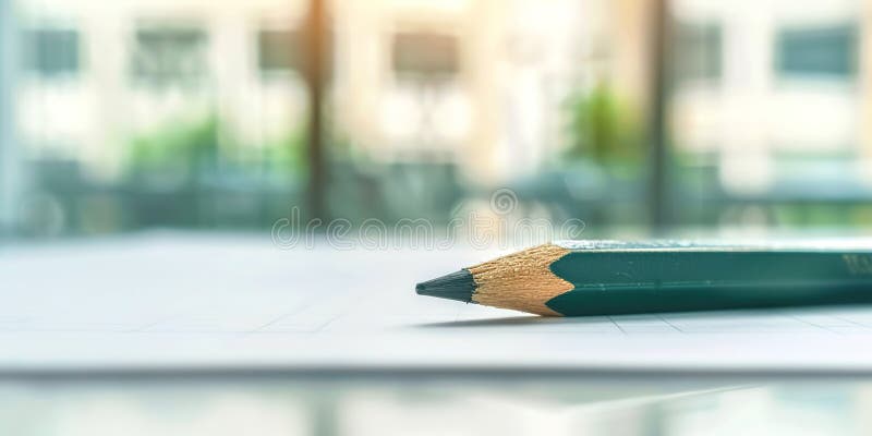 Pencil on the Table Close-up Stock Image - Image of business, notebook ...