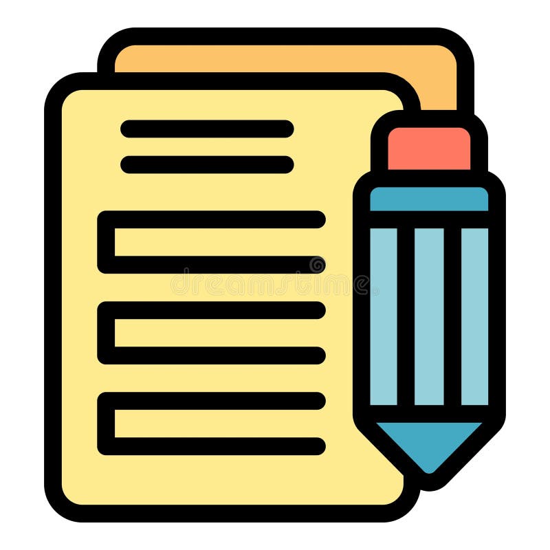 Pencil Taking Notes on Paper with Lines Representing Writing Stock ...