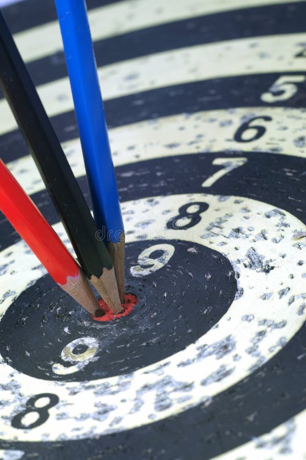 Pencil Target for Meeting Concept Stock Image - Image of close ...