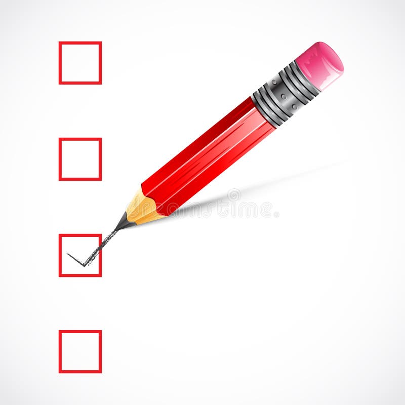 Checklist stock illustration. Illustration of draw, note - 15814334