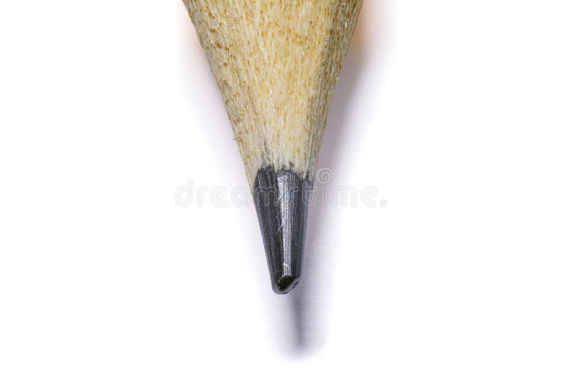 Pencil Tip Close-up on White Background Stock Image - Image of wooden ...