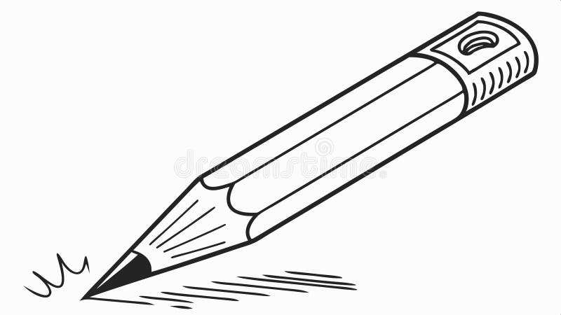 Pencil Tip Making Marks on Paper, Writing Drawing Graphic Element ...