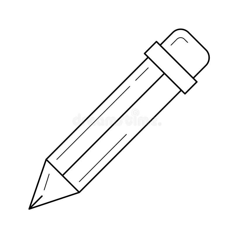 Pencil tool line icon. stock vector. Illustration of linear - 94420407