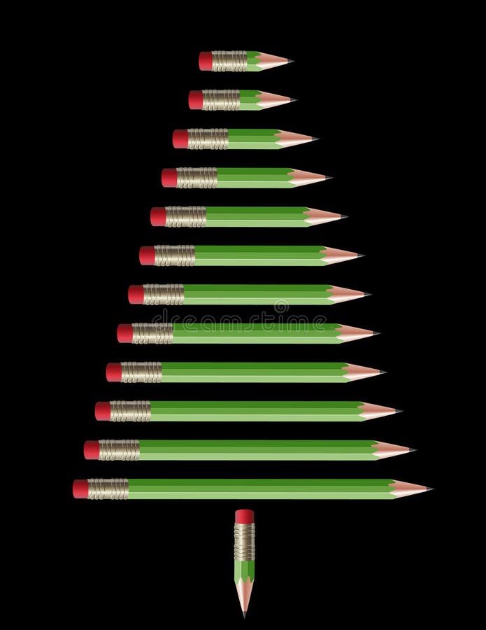 Pencil Tree stock vector. Illustration of point, design - 5113837