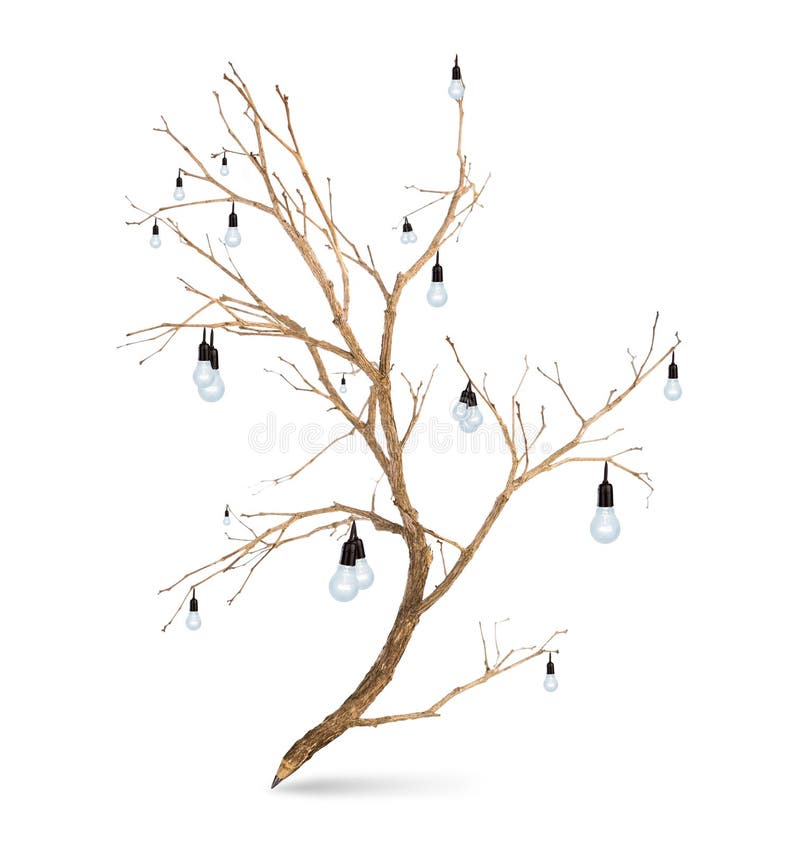 Pencil Tree Shaped Light Bulb Stock Photos - Free & Royalty-Free Stock ...
