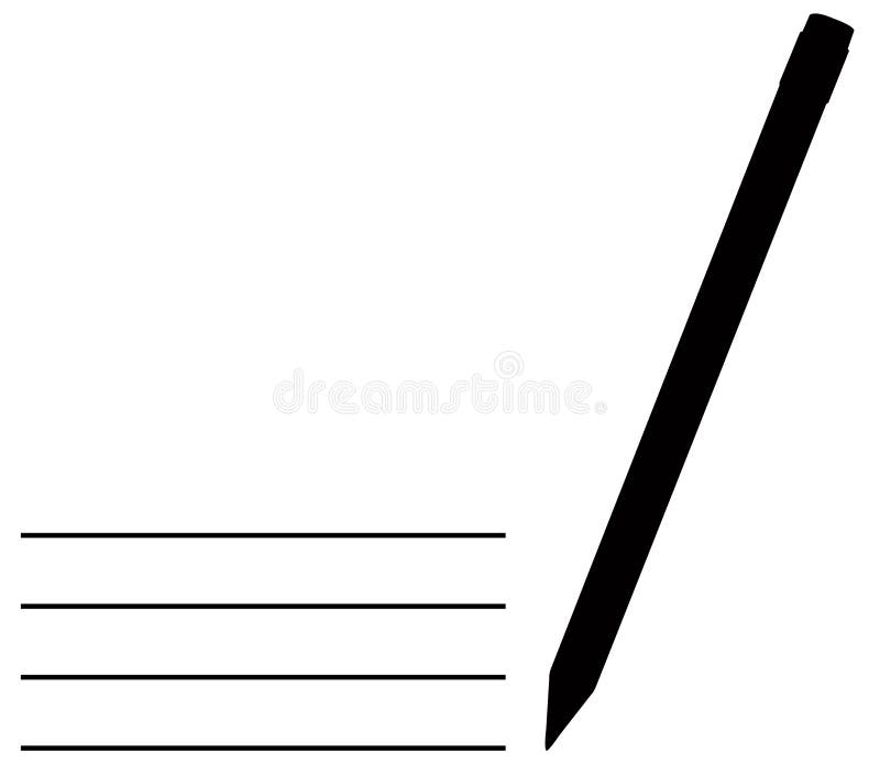 Pencil Silhouette - Implement for Writing or Drawing Stock Vector ...