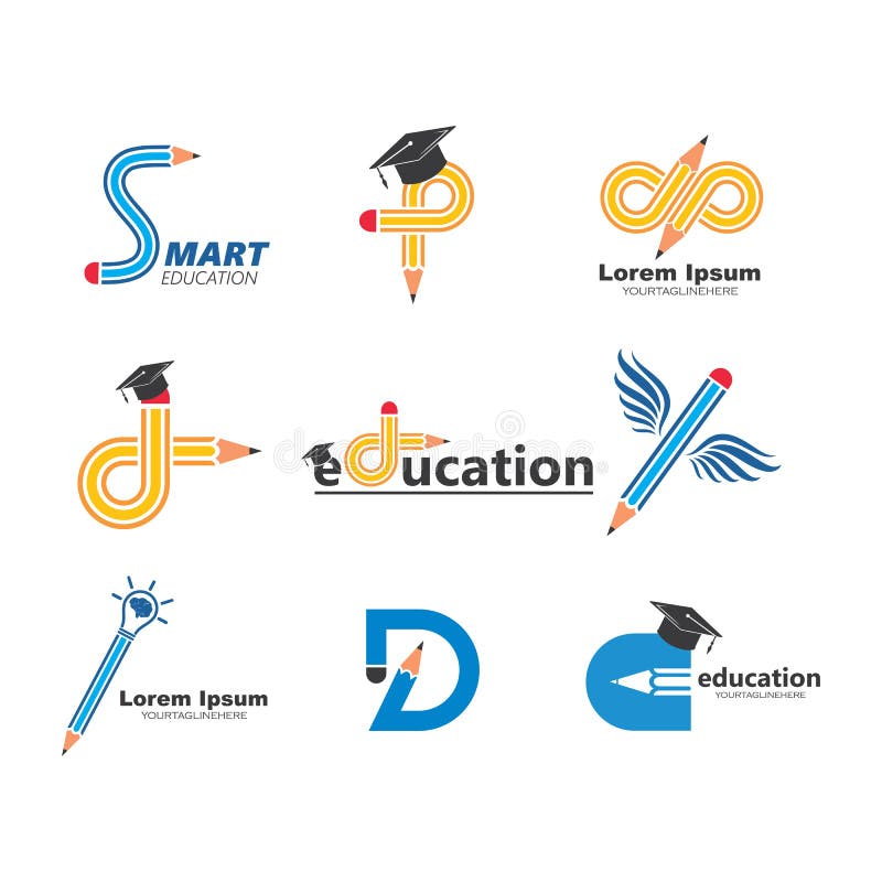 Pencil Vector Illustration Icon and Logo of Education Stock Vector ...