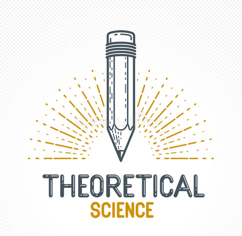 Pencil Vector Logo or Icon of Education or Science Knowledge, Art and ...