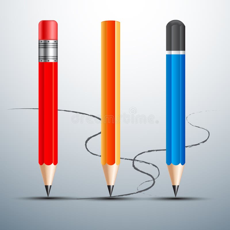 Pencil vector stock vector. Illustration of small, vector - 42642794