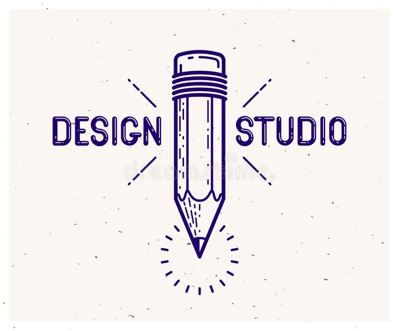 Pencil Simple Trendy Logo or Icon for Designer or Studio, Creative ...
