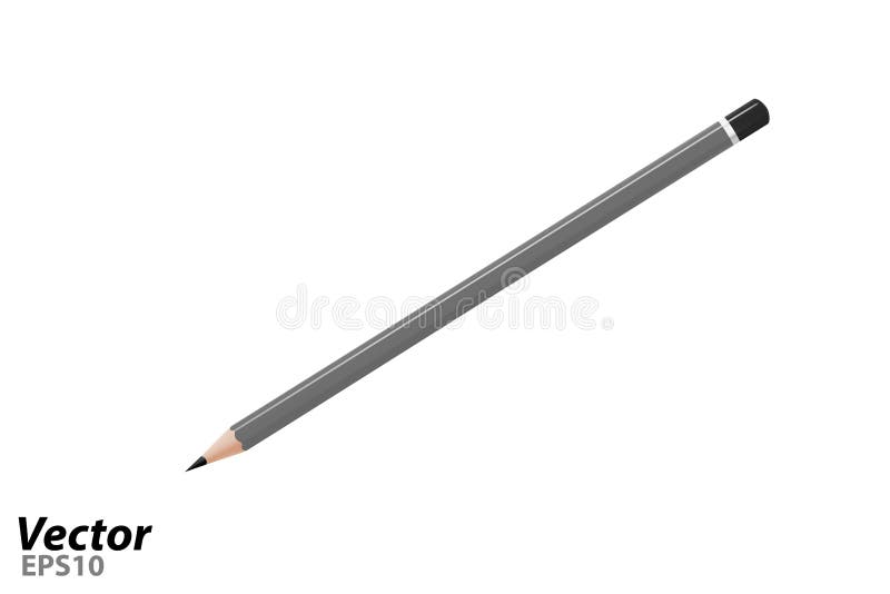 Wooden Graphite Pencil in Vector.Pencil in the Vector. Stock Vector ...