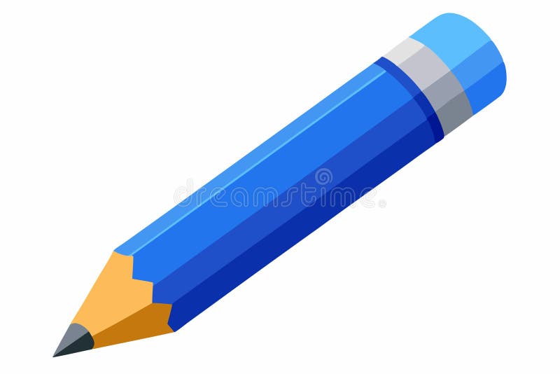 Pencil on a White Background Close-up Stock Vector - Illustration of ...