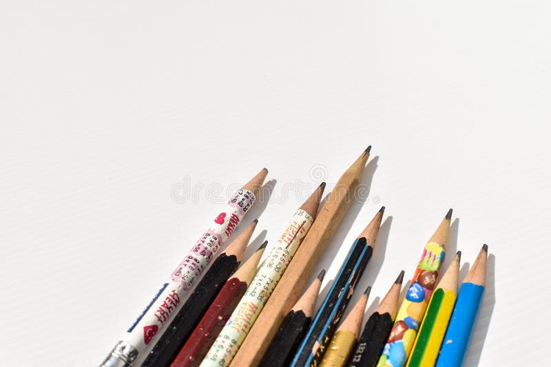 Pencil on the White Background Stock Photo - Image of space, background ...