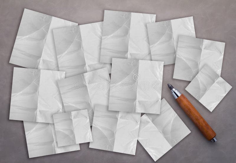Pencil and White Note Paper on Grey Background Creativity Ideas Stock ...