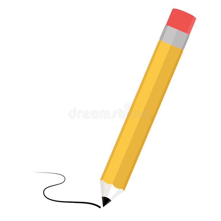 Pencil Write Cartoon Vector Stock Vector - Illustration of write ...